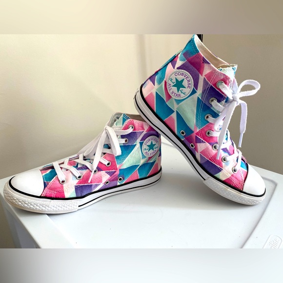 Converse | Shoes | Converse Hi Top Pastel Triangles Bright Violet Turbo ...